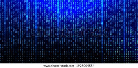 Stream Binary Matrix Code On Screen Stock Vector Royalty Free 1928004554 Shutterstock