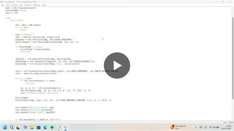 🚀real Time Moving Object Detection With Opencv Excited To Share A