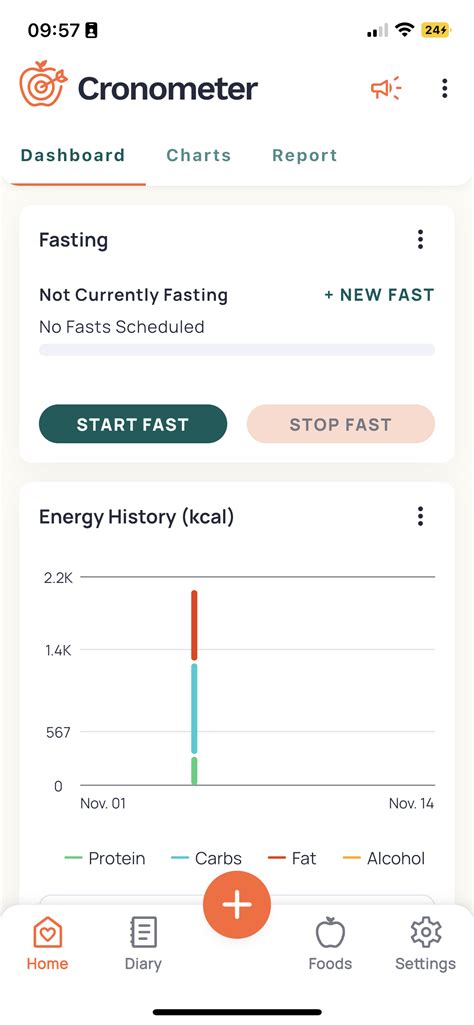 Mobile Dashboard Cronometer
