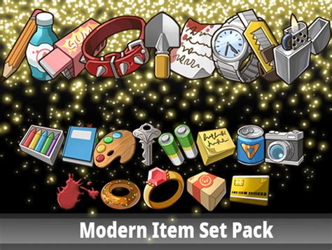 Modern Item Set Pack 2d Icons Unity Asset Store