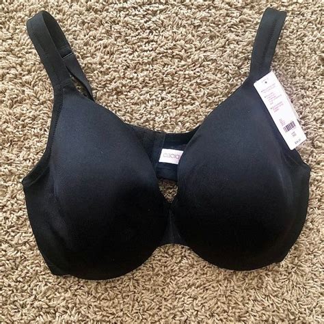 Cacique D Black Satin Full Coverage Bra Cacique