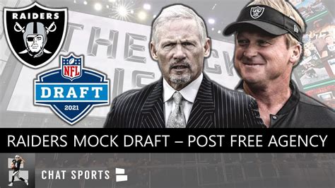 Raiders Mock Draft 2021 Las Vegas Raiders Nfl Draft Predictions After