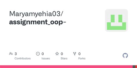Github Maryamyehia03assignmentoop