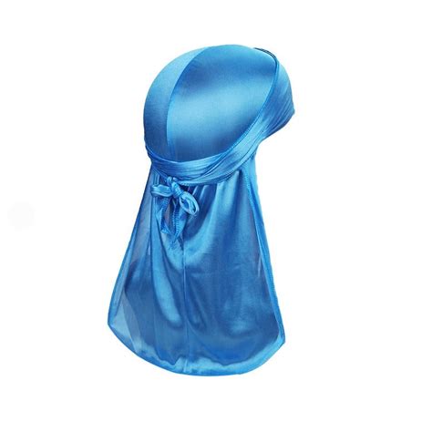 Fadeal Bonnet Men Women Silk Polyester Bandana Hat Durag Rag Tail Headwrap Headwear Gift Hijab