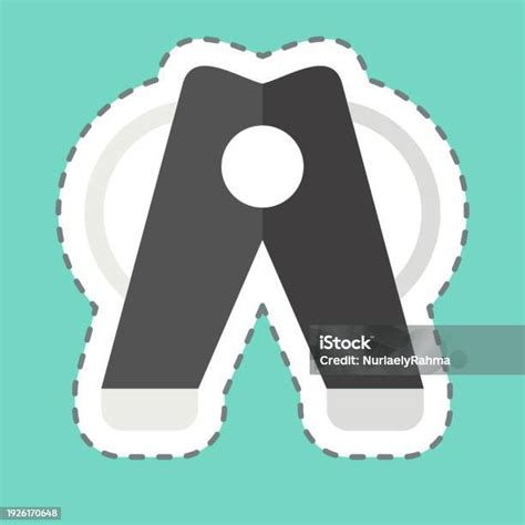 스티커 라인은 옷 말뚝을 잘라냅니다 세탁 기호와 관련이 있습니다 심플한 디자인 편집 가능 간단한 일러스트레이션 T 셔츠에 대한 스톡 벡터 아트 및 기타 이미지 Istock