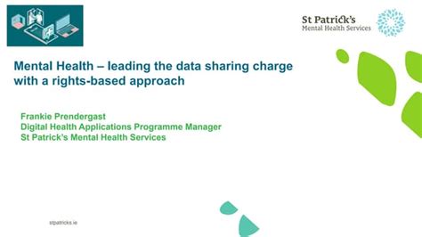 Mental Health Leading The Data Sharing Charge With A Rights Based Approach Ppt