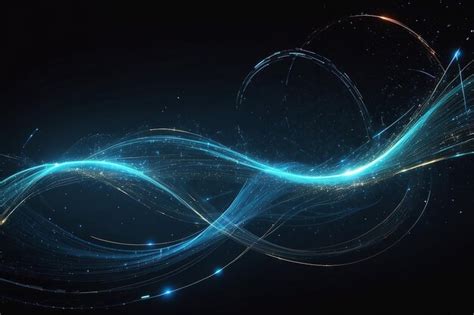 Premium Photo Particle Motion Flow Trails Futuristic Data Stream
