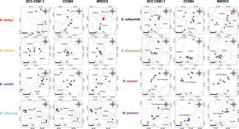 Shifts In The Centroids Of Species Distributions Under Future Climate Download Scientific