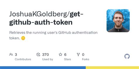 Github Joshuakgoldbergget Github Auth Token Retrieves The Running