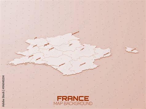 France 3d Map Visualization Futuristic Hud Map Geographical
