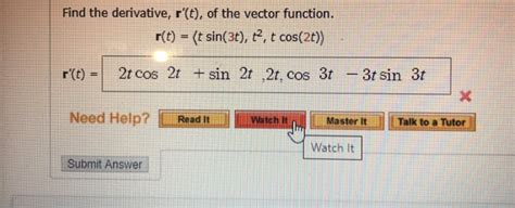 solved consider the vector function given below r t 7t