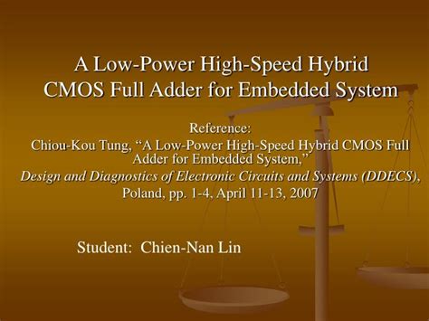 Ppt A Low Power High Speed Hybrid Cmos Full Adder For Embedded System Powerpoint Presentation