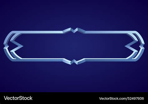 Frame Medieval Game Ui Empty Rectangle Royalty Free Vector