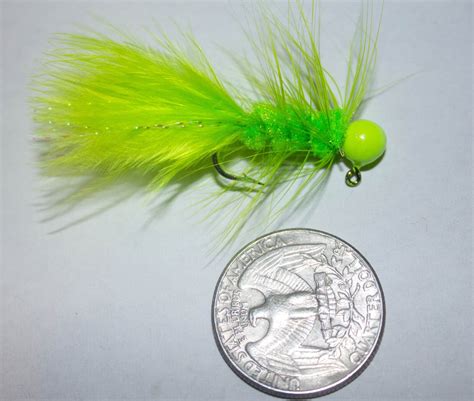 5pk 1 16 Oz Chartreuse Wooly Bugger Crappie Jigs Etsy