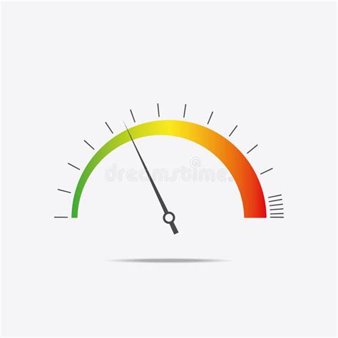 Speedometer Icon Color Infographics Speed Dial Vector Illustration Stock Vector