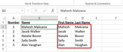 How To Separate First And Last Names In Microsoft Excel