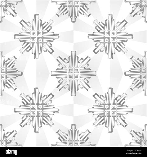 Seamless Cross Pattern On White Grey Background Vector Image Stock