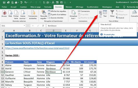 11 Ms Excel 2010 Sous Totaux Youtube