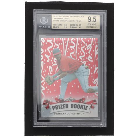 Fernando Tatis Jr 2018 Leaf Metal Prized Rookie Prismatic Red Pr18 04