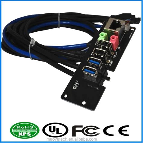 Pc Computer Case Front Panel Mounted Board Dual Usb3 0 Usb2 0 Led Power Switch Hd Audio I O