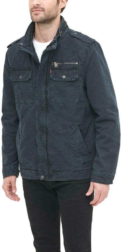 Куртка Levis Men Washed Cotton Two Pocket Military Jacket (LM7RC485-NVY ...
