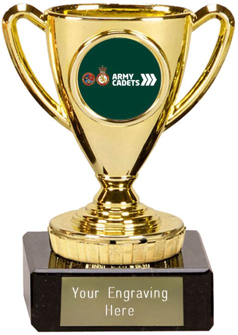 Mini Army Cadet Trophy Cup Gold 10cm 4