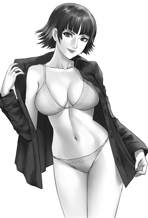 Rule 34 Atlus Breasts Female Female Only Lingerie Looking At Viewer