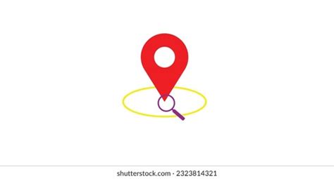 map symbol marker magnifying glass vector stock vector royalty free