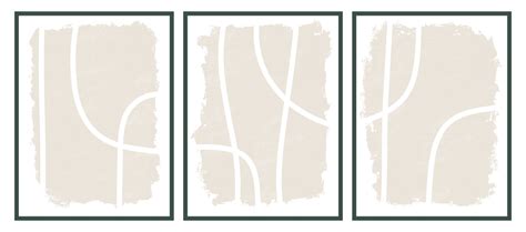 Contemporary Templates With Abstract Shapes And Line In Nude Colors