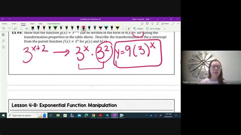 24 Ap Precalculus Exponential Function Manipulation Youtube