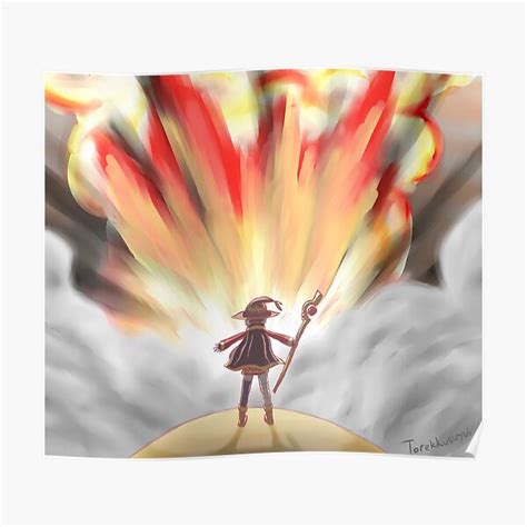 Megumin Explosion Poster By Spinosaurus46 Redbubble