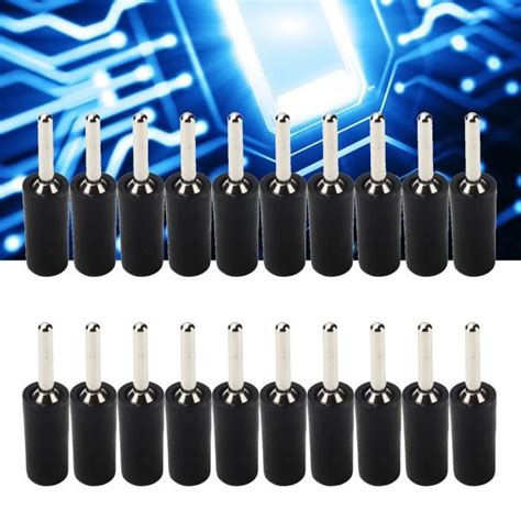 YUM Fiche banane à broches bleu 20 Pièces Fiches Bananes à Broches 2mm Connecteurs Mles En