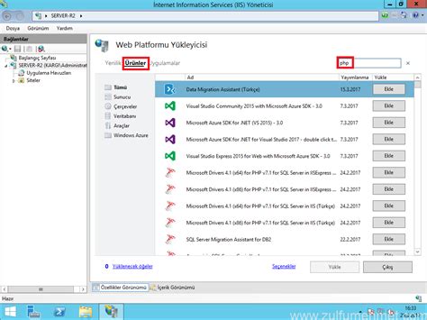 Windows Server IIS de PHP ve MYSQL Kurulumu Zülfü Mehmet