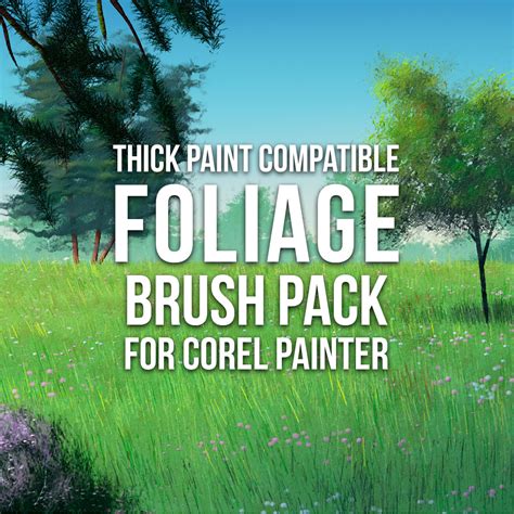 Thick Paint Compatible Foliage Corel Painter Brush Pack