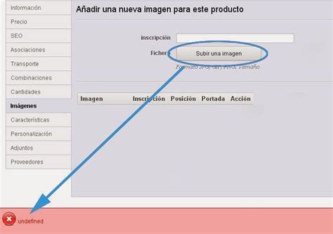 Undefined Al Subir Imágenes A Prestashop ¿cómo Solucionarlo