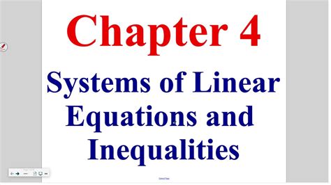 Algebra Solving Systems Of Linear Equations By Graphing YouTube