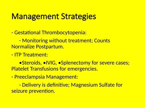 Understanding Management Thrombocytopenia Pptx