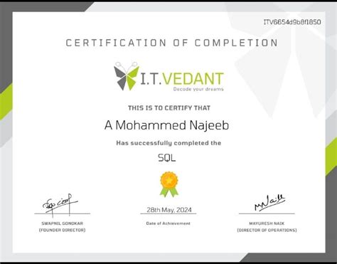 a mohammed najeeb on linkedin achievementunlocked sql bcom dataanalyst