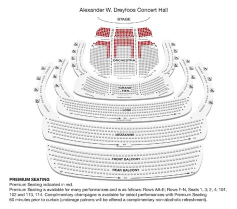 Seating Charts Kravis Center For The Performing Arts