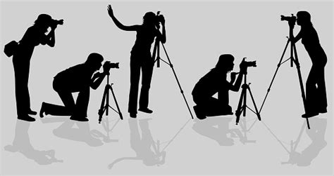 Photographer 사진작가에 대한 스톡 벡터 아트 및 기타 이미지 사진작가 실루엣 여자 Istock