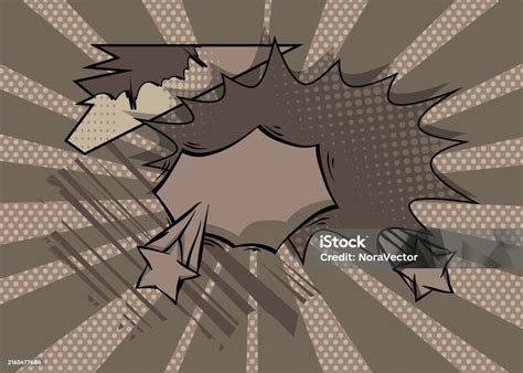 Cartoon Background Comic Book Gray Retro Vector Comics Pop Art Design
