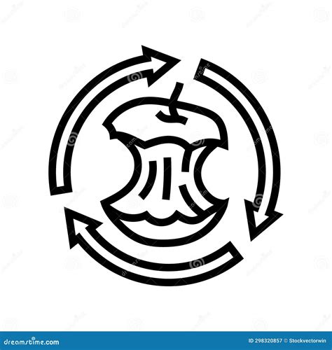 Composting Green Living Line Icon Vector Illustration Stock Vector Illustration Of Protection