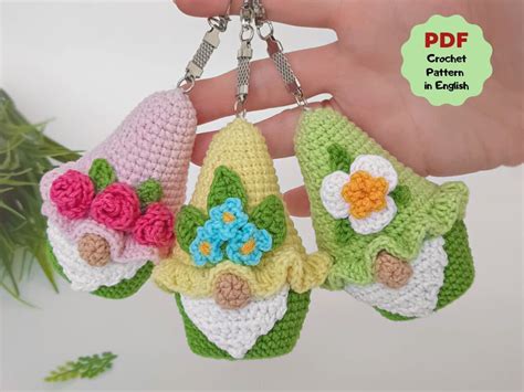 Flower Gnomes Crochet Pattern Spring Gnome Crochet Pattern Etsy