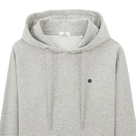 Sweat Capuche En Coton M Lang Anthracite Chin Avec Une Coupe Droite