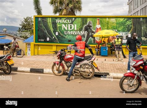 Rwanda Kigali Advertisement For Virunga Beer Made In Rwanda Featuring