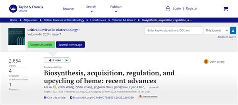 中国学者团队综述：血红素的生物合成等方面的最新突破和进展 知乎