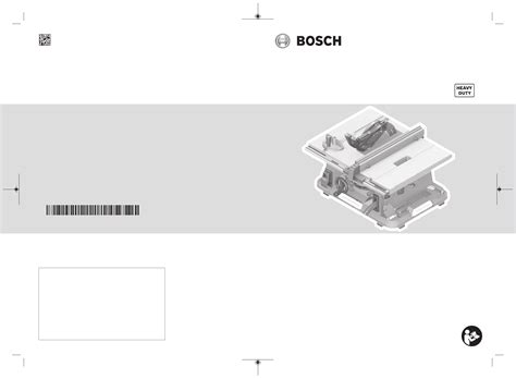 Manual Bosch Gts 635 216 Table Saw