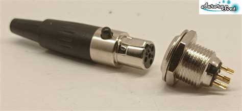 Купити Роз'єм Mini XLR аудіо 4-контактний для мікрофона чорний комплект ...