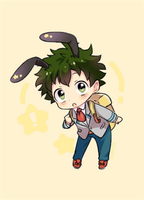 Download Deku Cute Cartoon Face Wallpaper