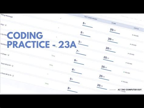 Programming Foundations Coding Practice 23A AYTCG Nxtwave